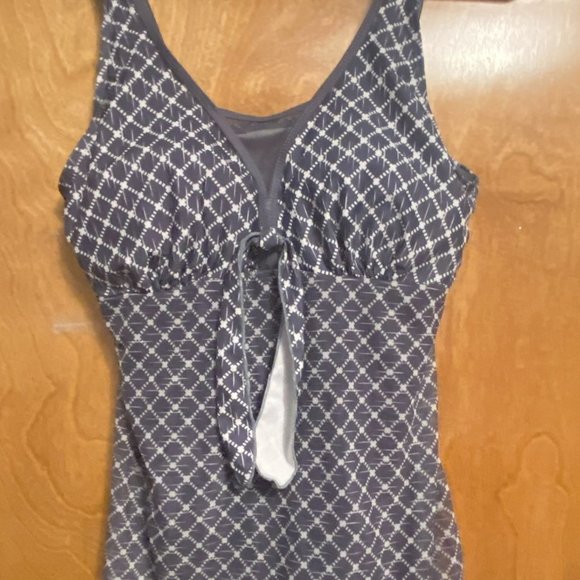 None | Swim | Silvergray One Piece Swimsuit Tank Style With Skirt ...